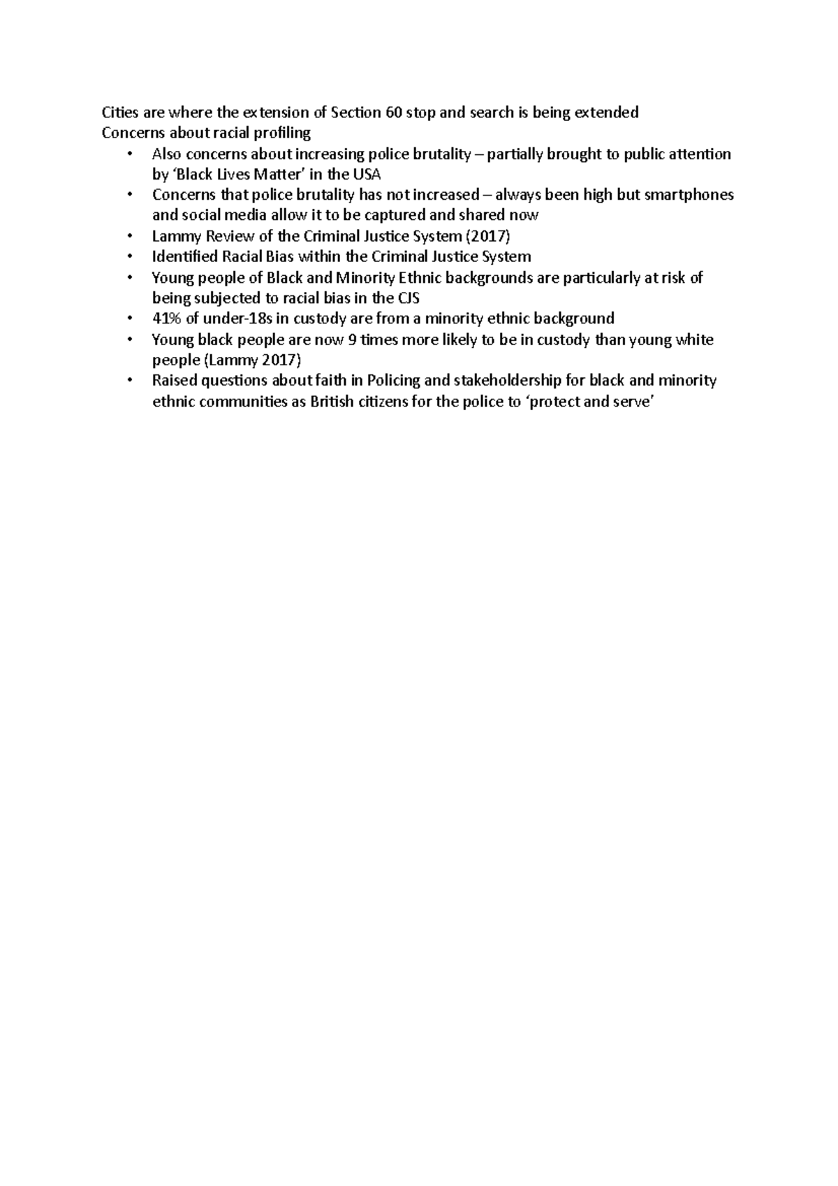 Cities are where the extension of Section 60 stop and search is being ...