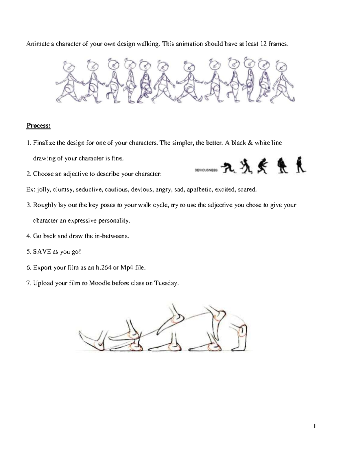 Walk Cycle Animation Production - 1 Animate a character of your own ...