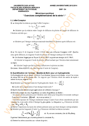 Mécanique quantique - P P ♦r ♦r ♥t③ - Studocu