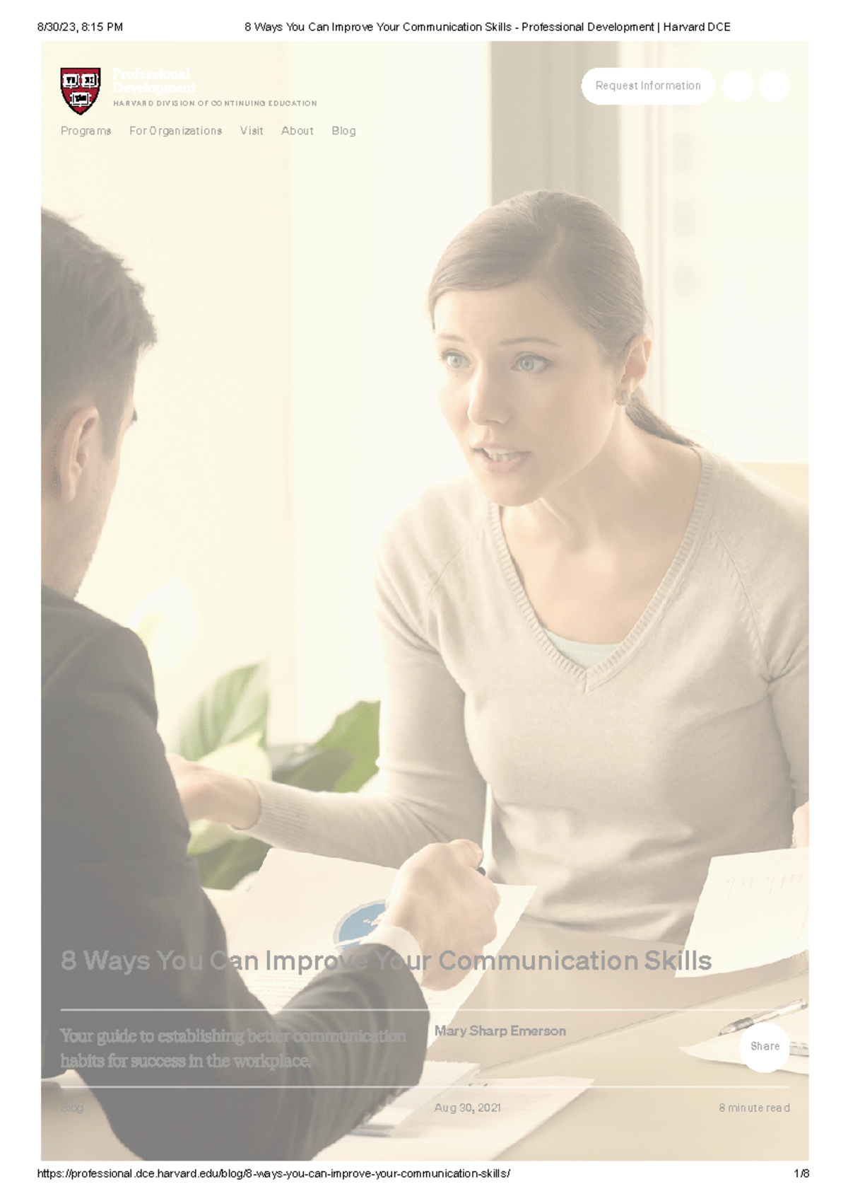 8 Ways You Can Improve Your Communication Skills - Professional ...