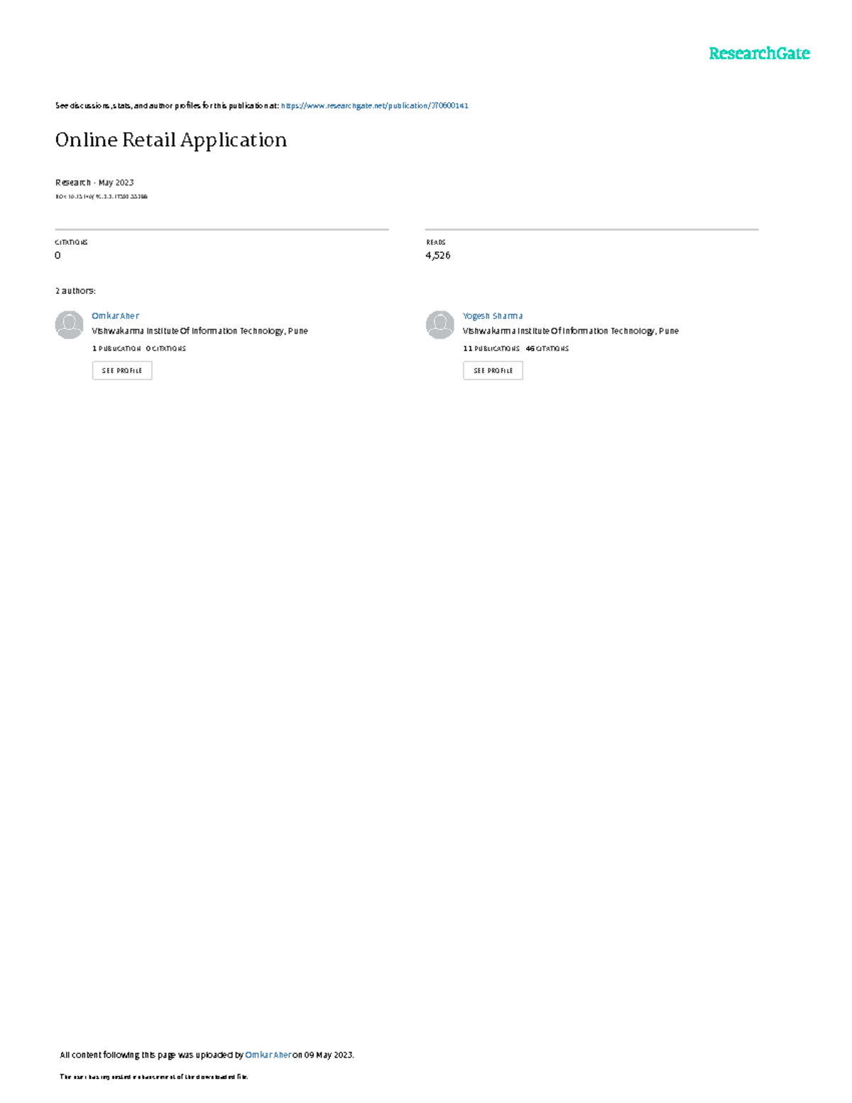 Online Retail Application - See discussions, stats, and author profiles ...