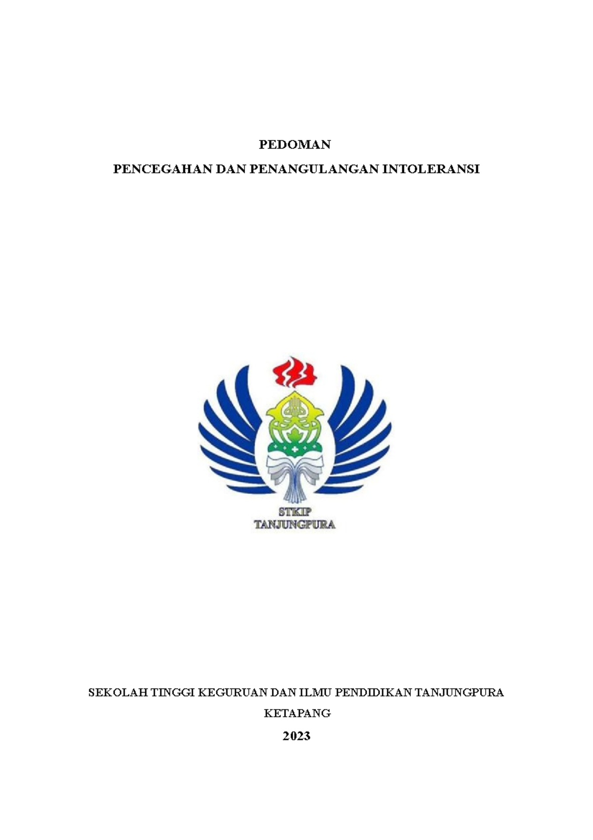 Kebijakan Anti Intoleransi - PEDOMAN PENCEGAHAN DAN PENANGULANGAN ...