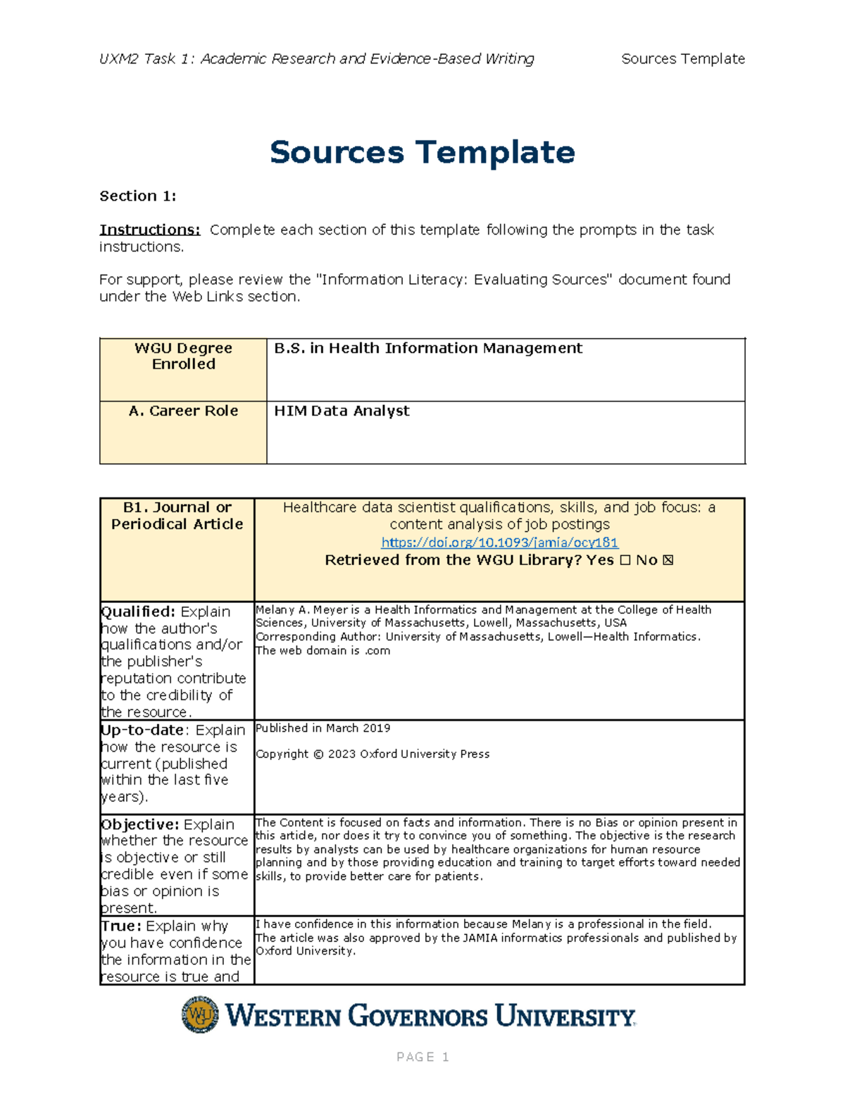 Task 1 Sources Template - Sources Template Section 1: Instructions ...