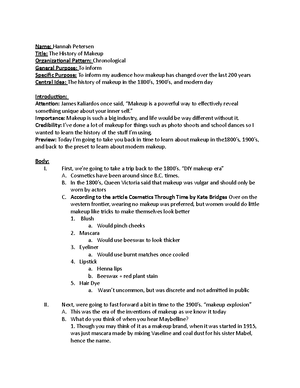 Problem-Cause-Solution Outline - 1 OUTLINE Name: Session: CMST Title of ...