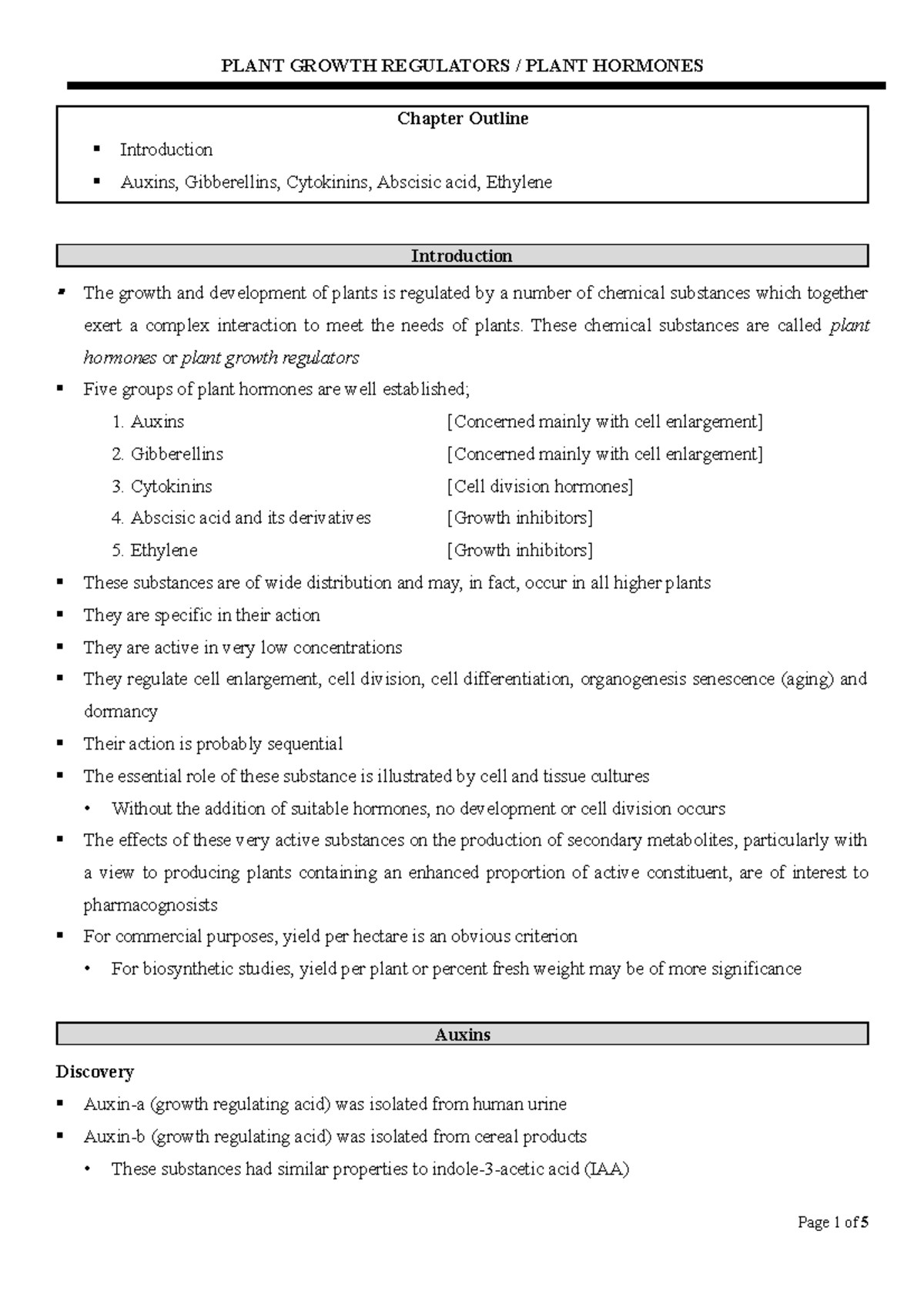 Plant-Growth-Regulators - Page 1 of 5 PLANT GROWTH REGULATORS / PLANT ...