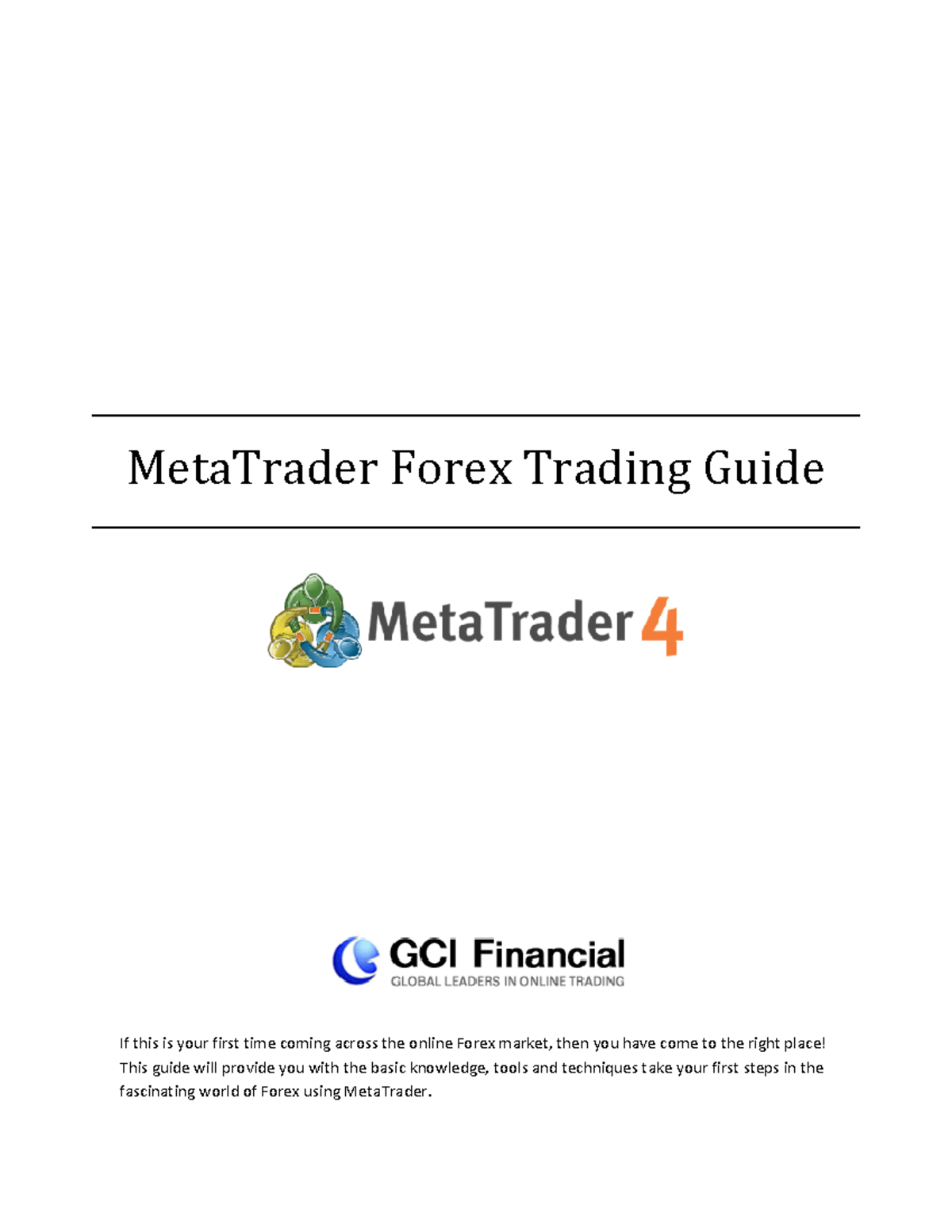 Forex - notes - MetaTrader Forex Trading Guide If this is your first ...