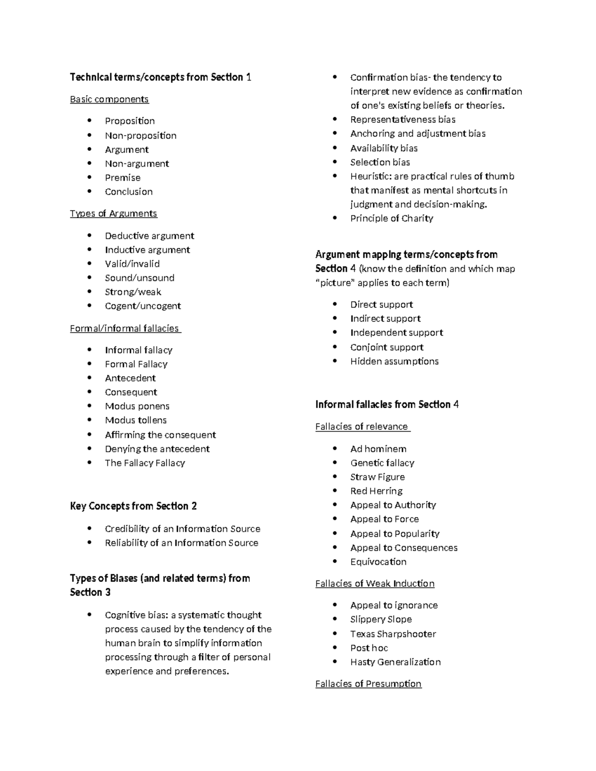 D265 Key Terms - Technical terms/concepts from Section 1 Basic ...