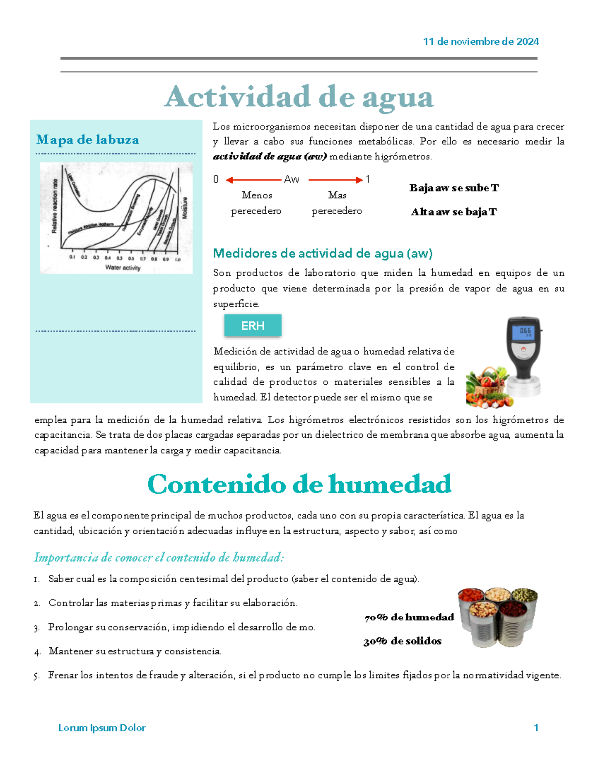 cenizas, humedad, grasas - Lorum Ipsum Dolor 1 ####### Mapa de labuza ...