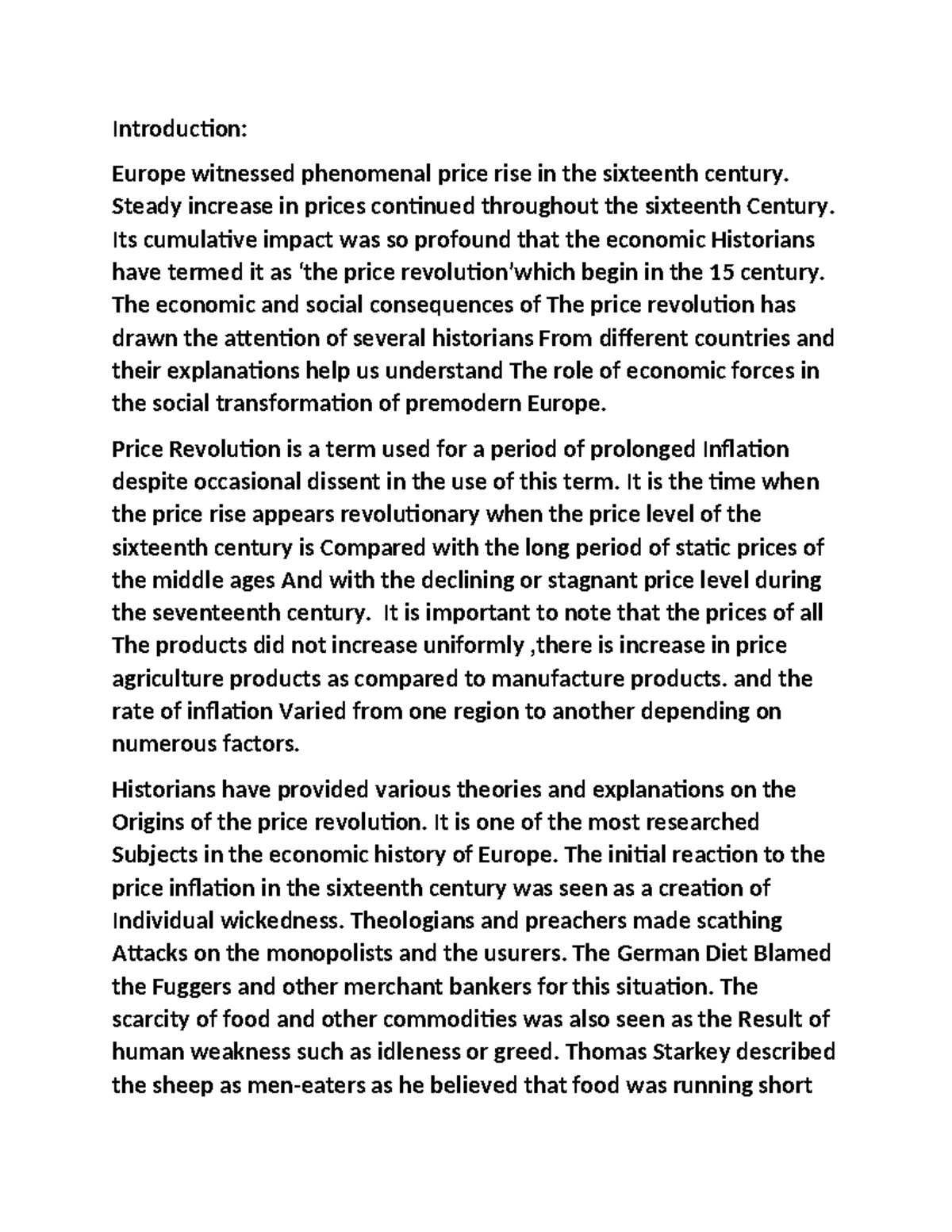 Price revolution - Introduction: Europe witnessed phenomenal price rise ...