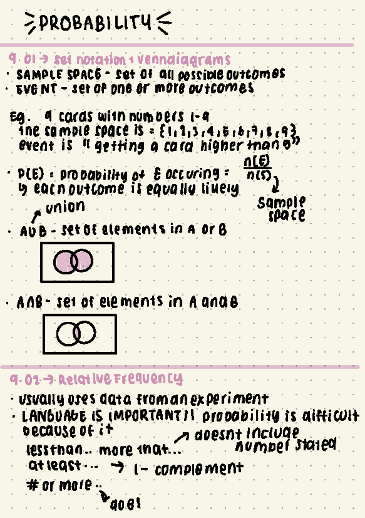 Tutoring - Probability - IPROBABILITY 9. 01- setnotation+venndiagrams ...