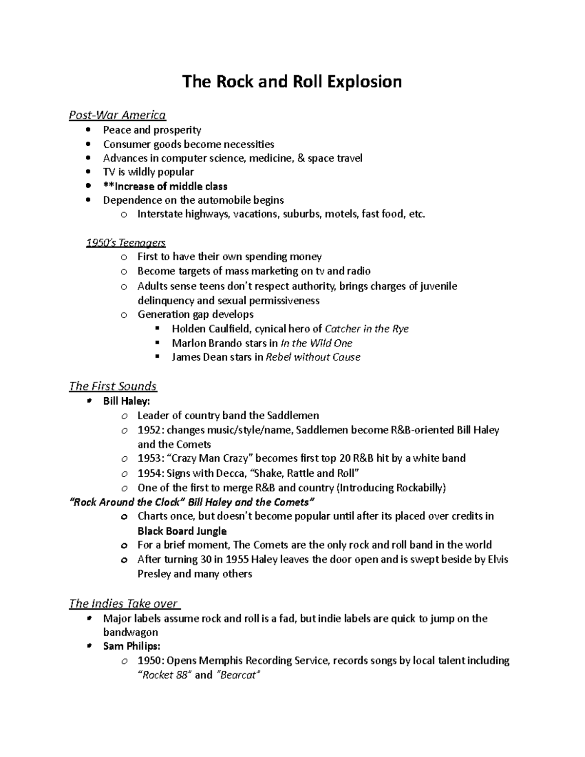 The Explosion of Rock and Roll - The Rock and Roll Explosion Post-War ...