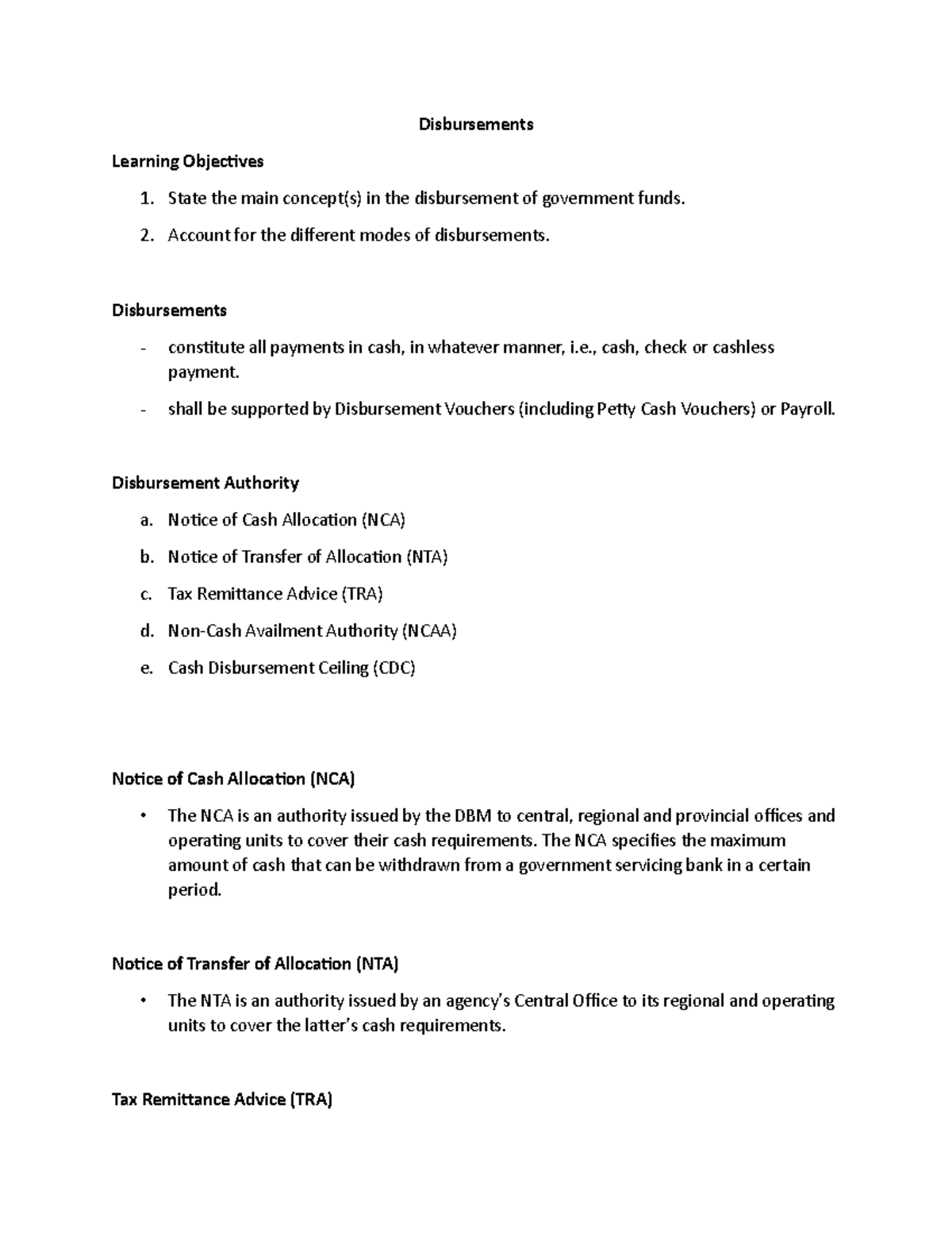 Budget Process (GACC)- 3 - Government Accounting - MU - StuDocu