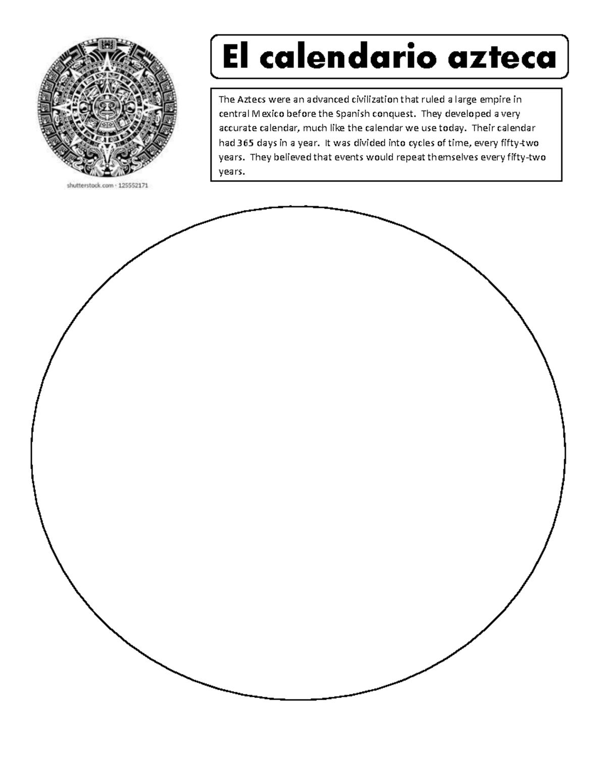 El calendario azteca - El calendario azteca Nombre ...