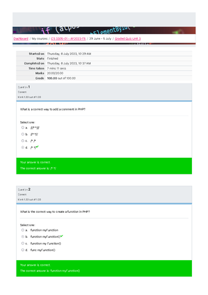 MATH 1281 Statistical Inference - Self-Quiz Unit 2 Attempt review - Started on Thursday, 10 ...