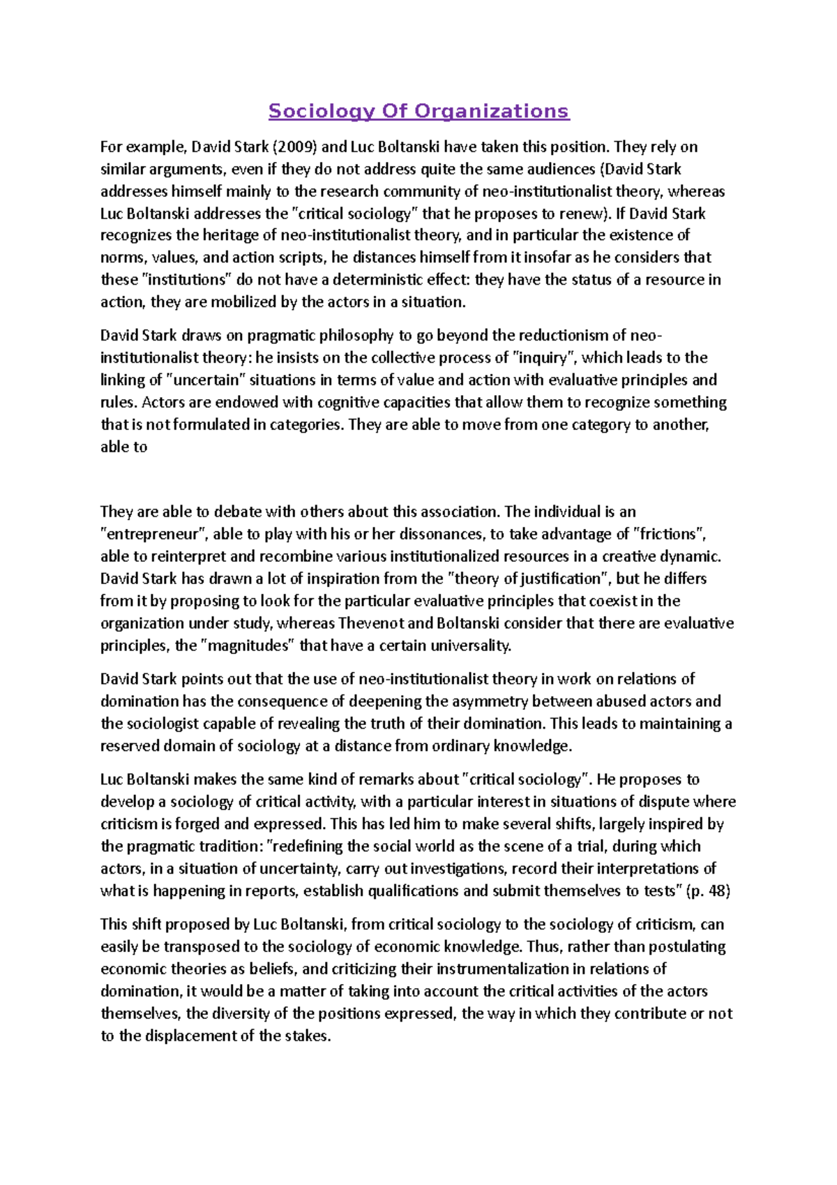 Sociology Organizations 33 - Sociology Of Organizations For example ...