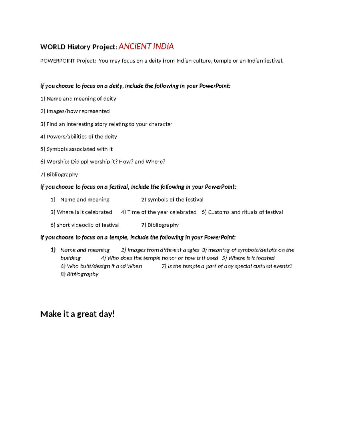 World History India Project - WORLD History Project: ANCIENT INDIA ...