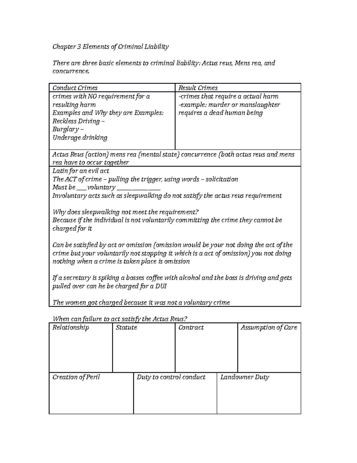 Chapter 3 Elements of Criminal Liability - Chapter 3 Elements of ...