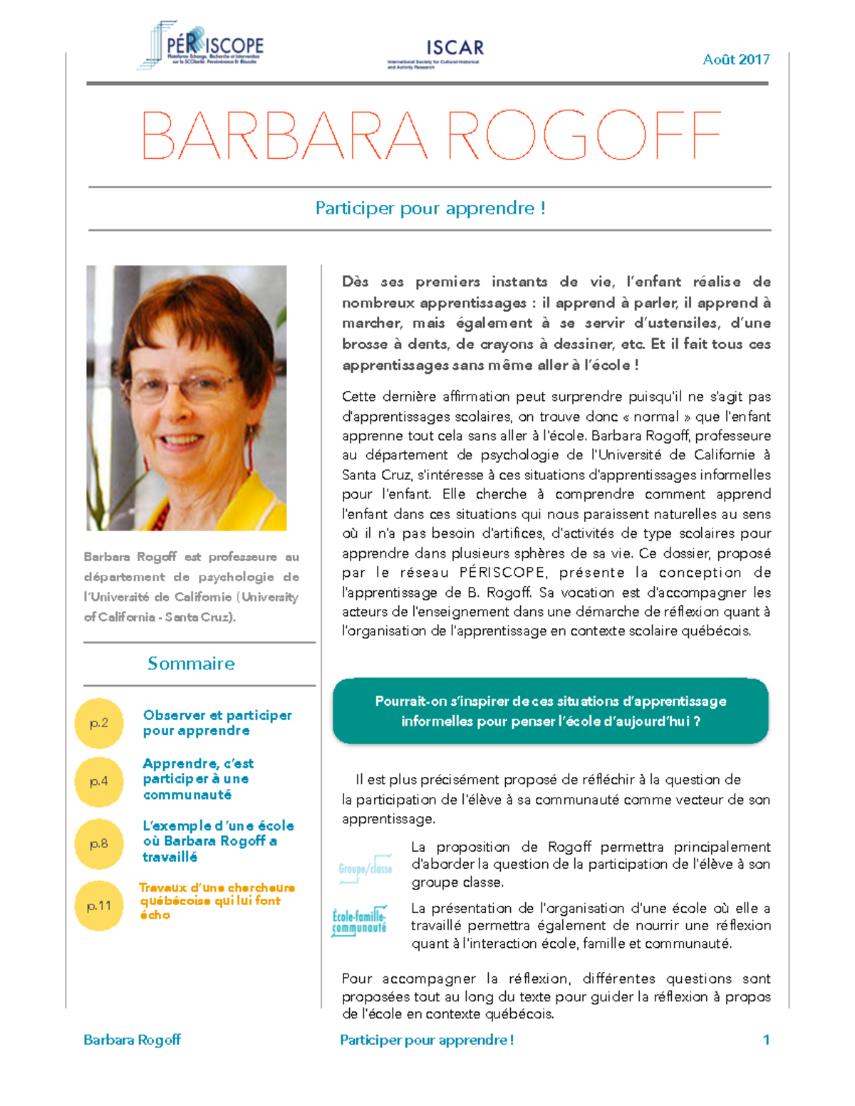 Rogoff final - fgjjcjj hjcbb - Barbara Rogoff est professeure au ...