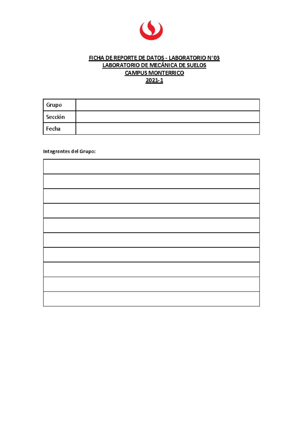 Ficha para Reporte de datos Lab 3 (2021-1) - FICHA DE REPORTE DE DATOS ...