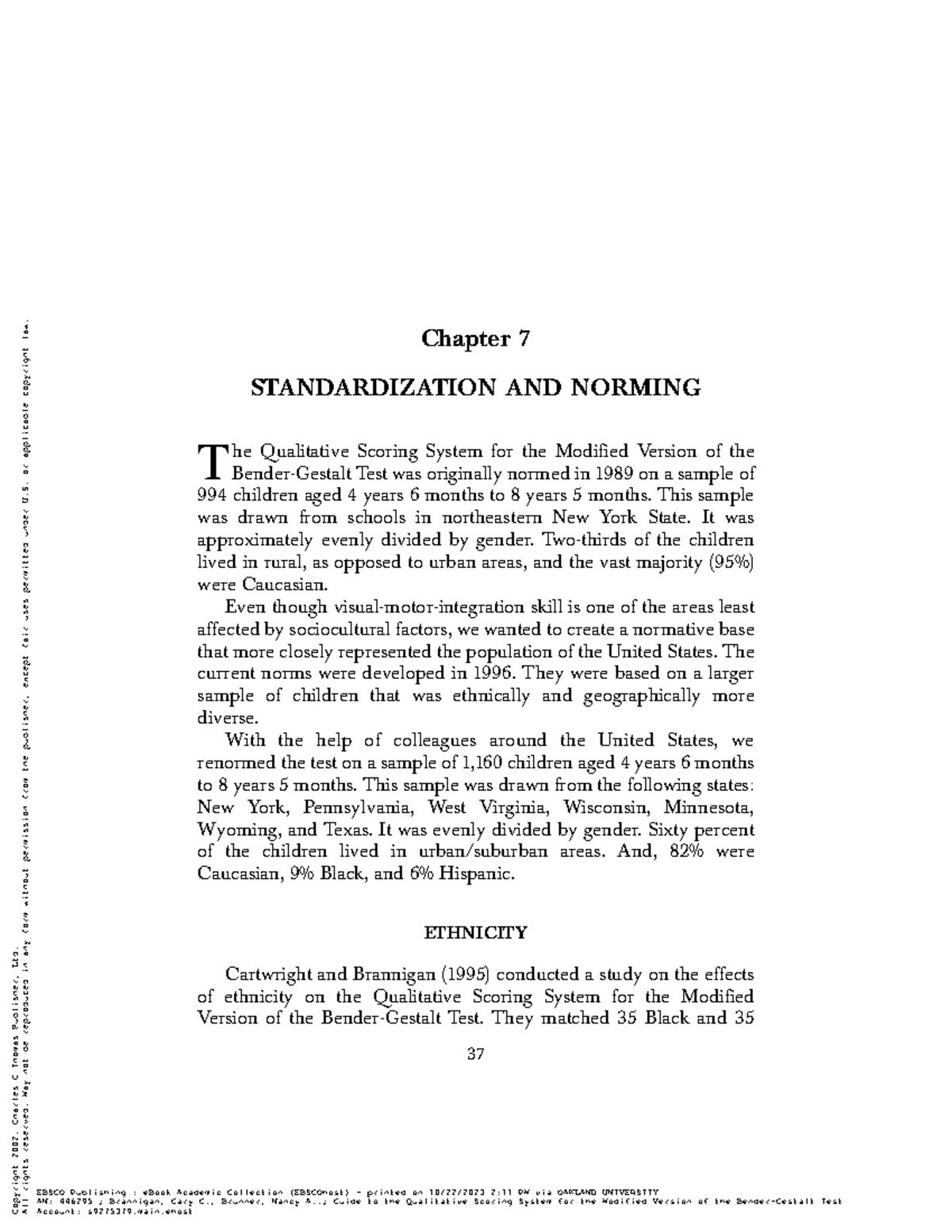 Brannigan Gary GB 2002 Chapter 7 Standardizati Guide To The Qualitative - Chapter 7 ...