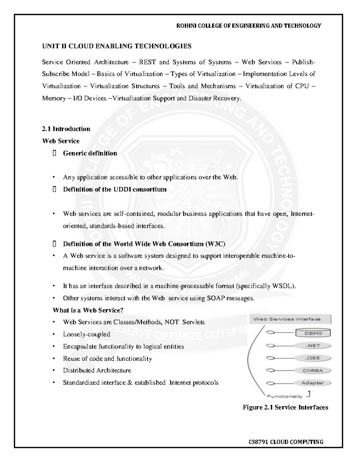 Rohini 85554115000 Cloud Computing Unit Ii Cloud Enabling