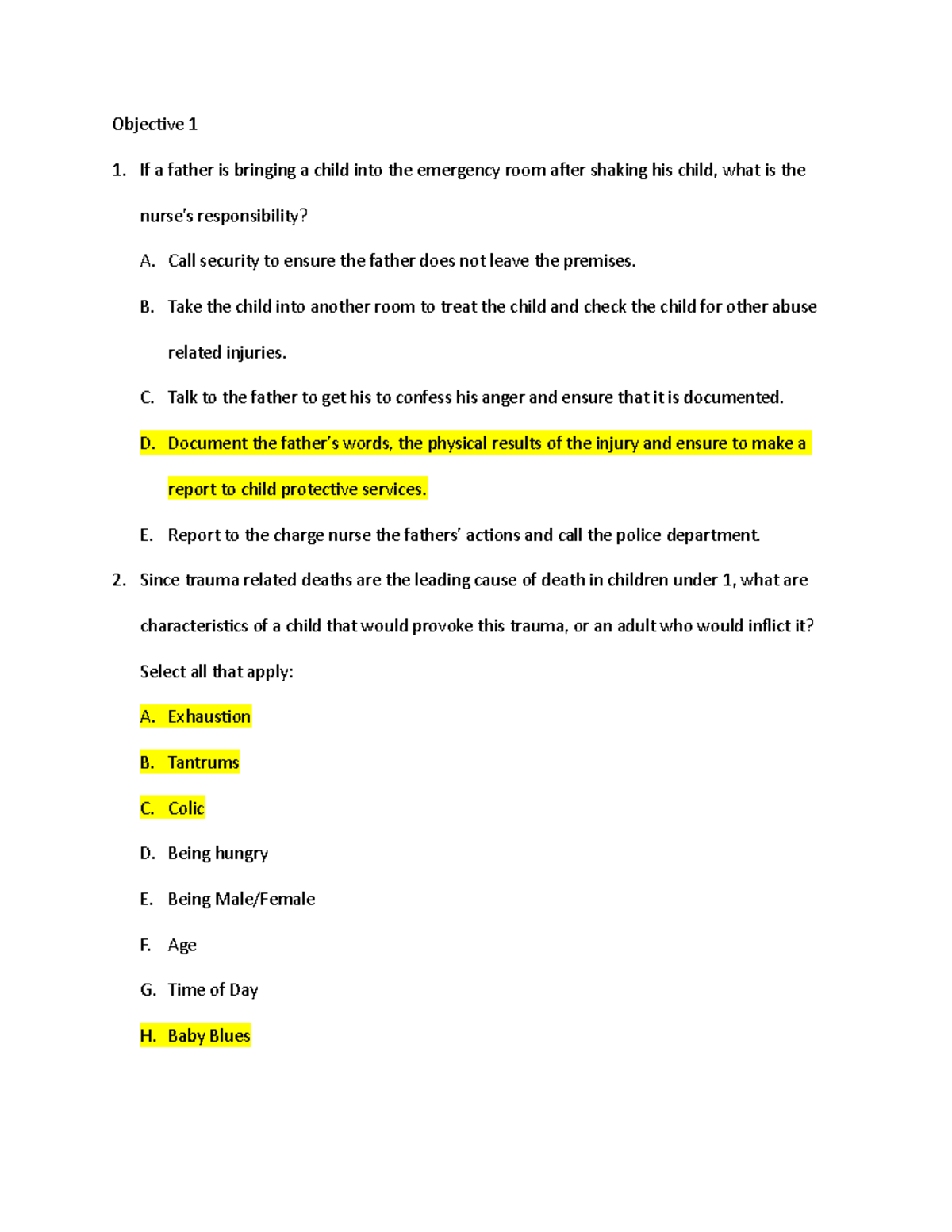 Child Abuse and Trauma: Signs Responsibilities and Interventions - Studocu