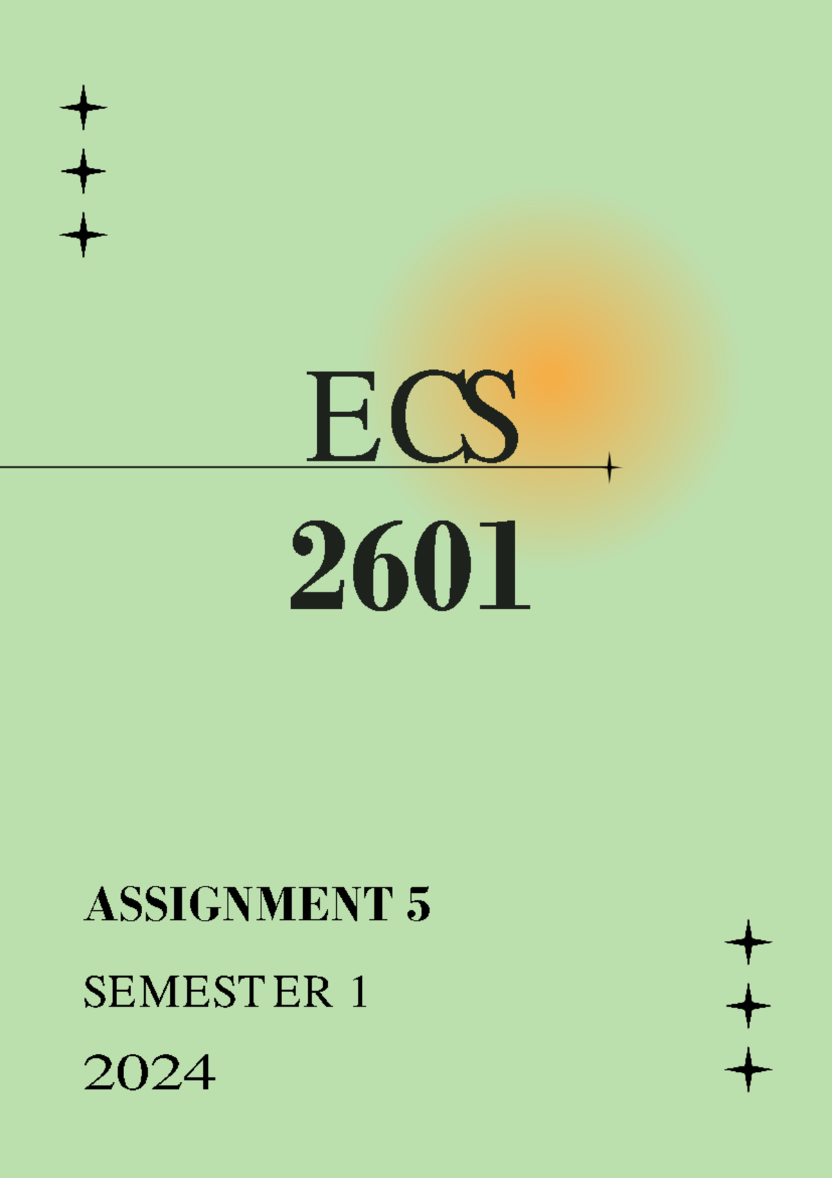 Ecs2601 Assignment 5 Sem 1 2024 Ecs Semester Assignment Quiz Open Course Index Open Block