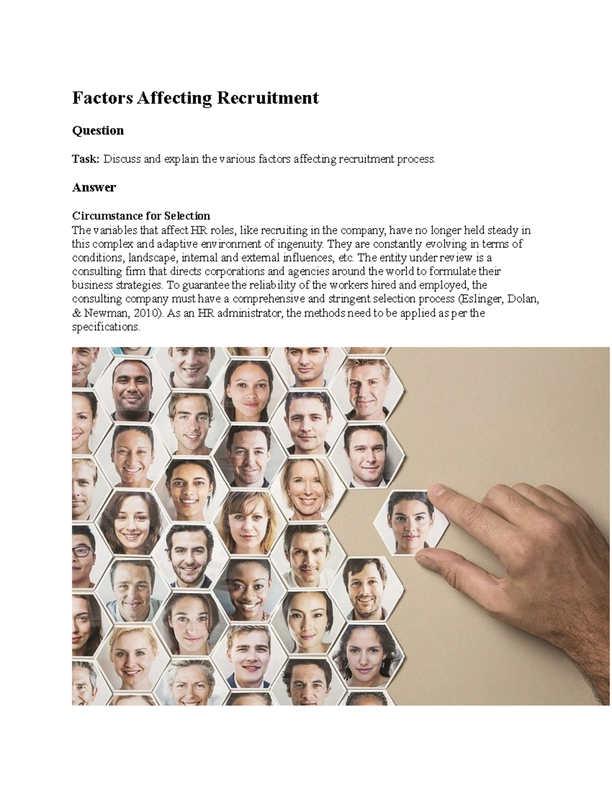 Factors Affecting Recruitment - Factors Affecting Recruitment Question ...
