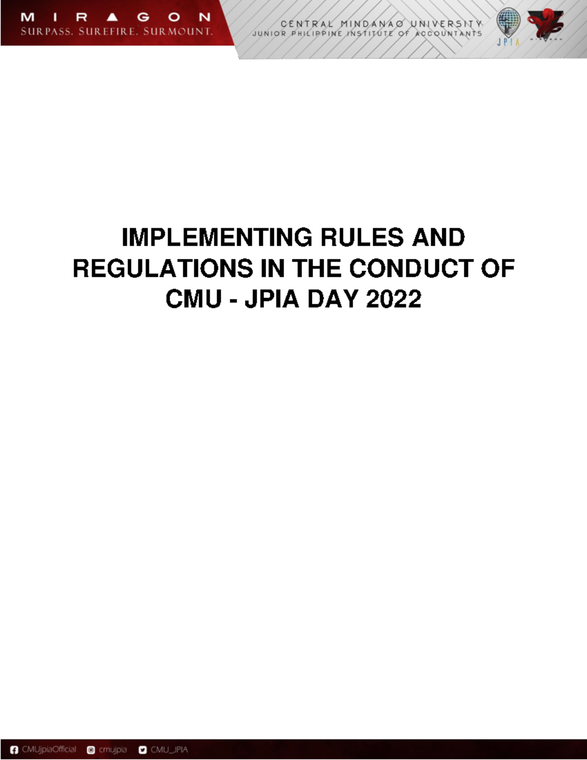 JPIA-DAY IRR NON- Academic- Events - IMPLEMENTING RULES AND REGULATIONS ...