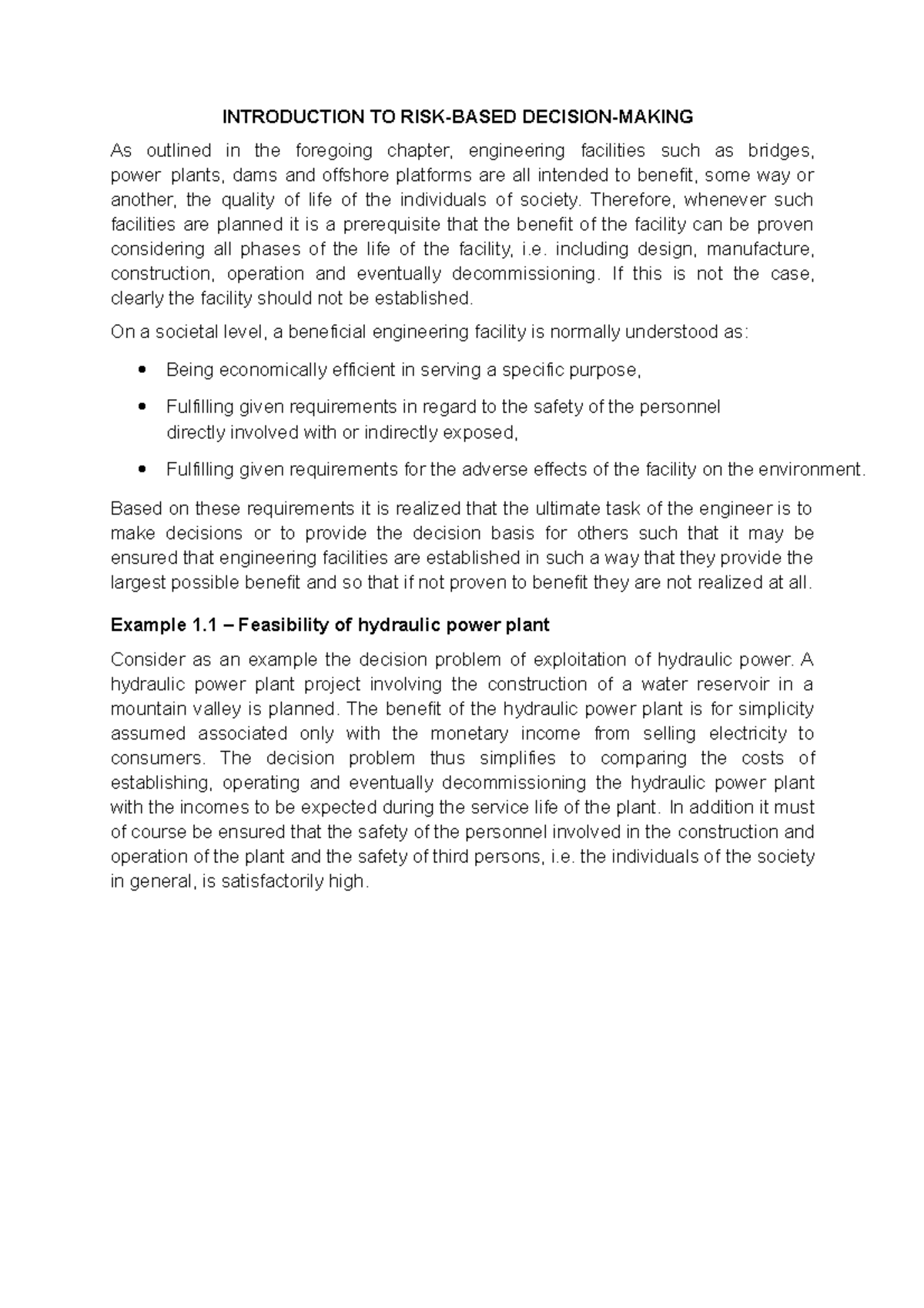 Introduction TO RISK- Based Decision- Making - INTRODUCTION TO RISK ...