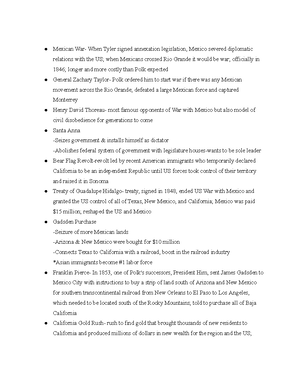 HIST 105 Test 1 Guide - Lecture notes for Dr. Brad Bowman's class ...