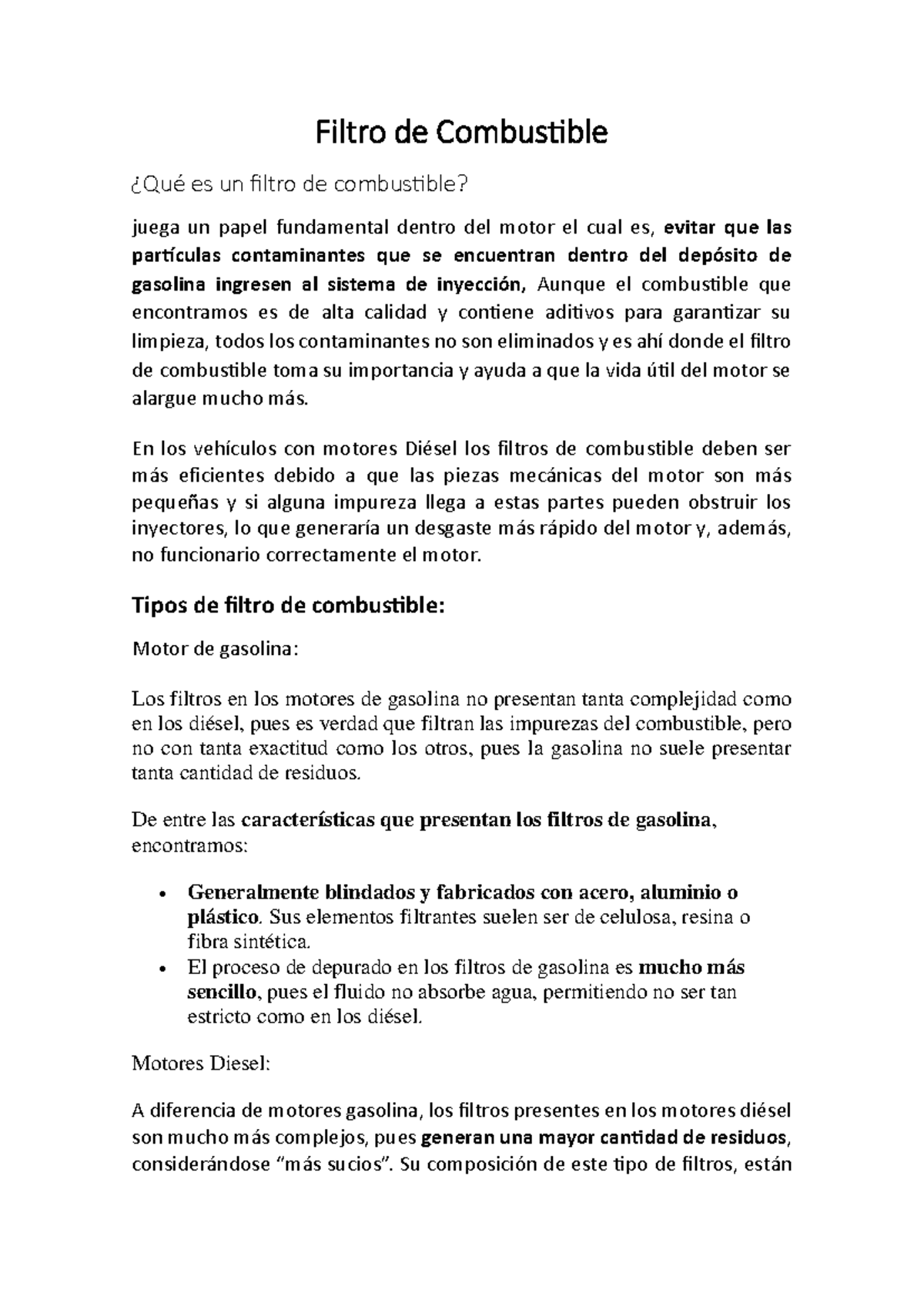 Filtro de Combustible - xxsss - Filtro de Combustible ¿Qué es un filtro ...