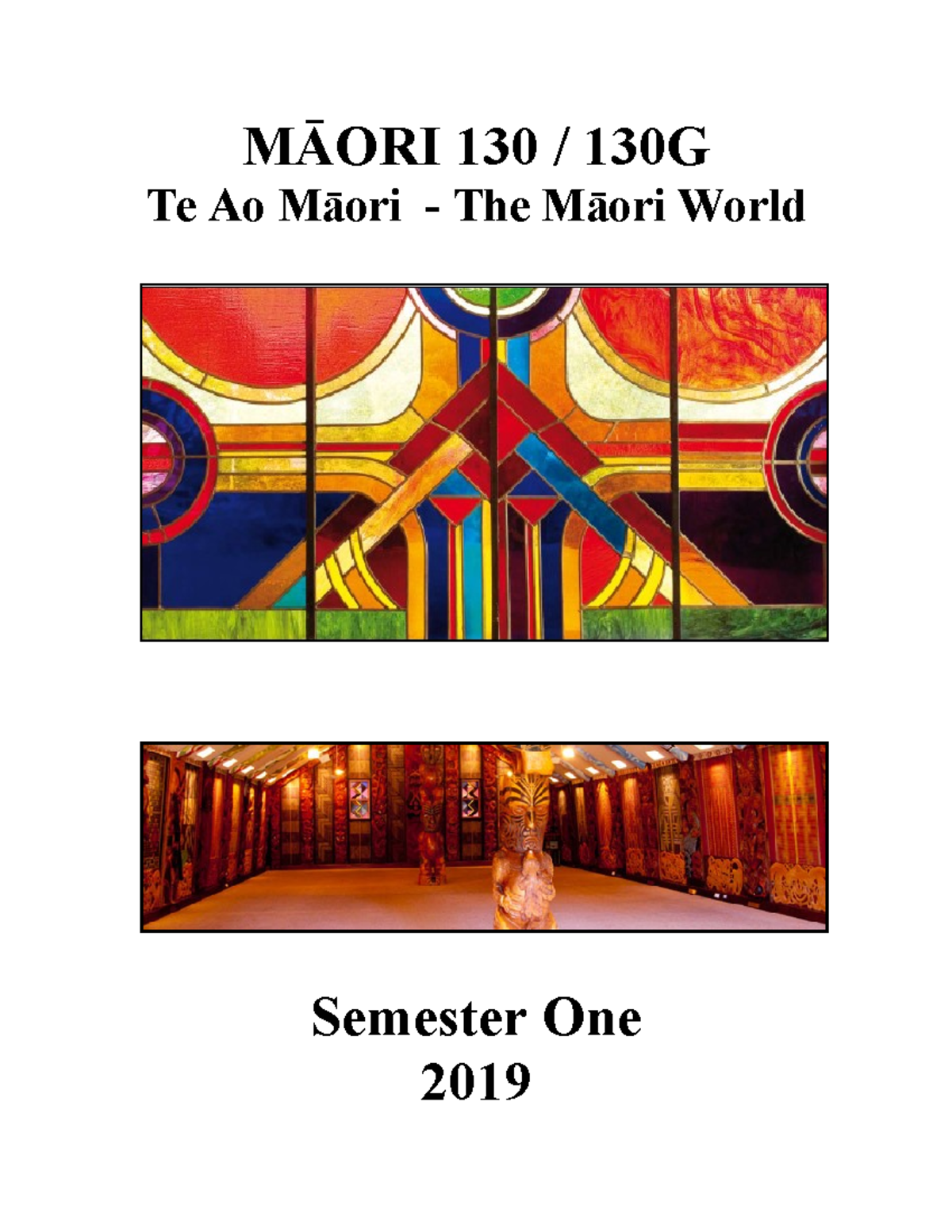 Te Ao Maori: The Maori World Course Outline Semester 1 2019 - MĀORI 130 ...