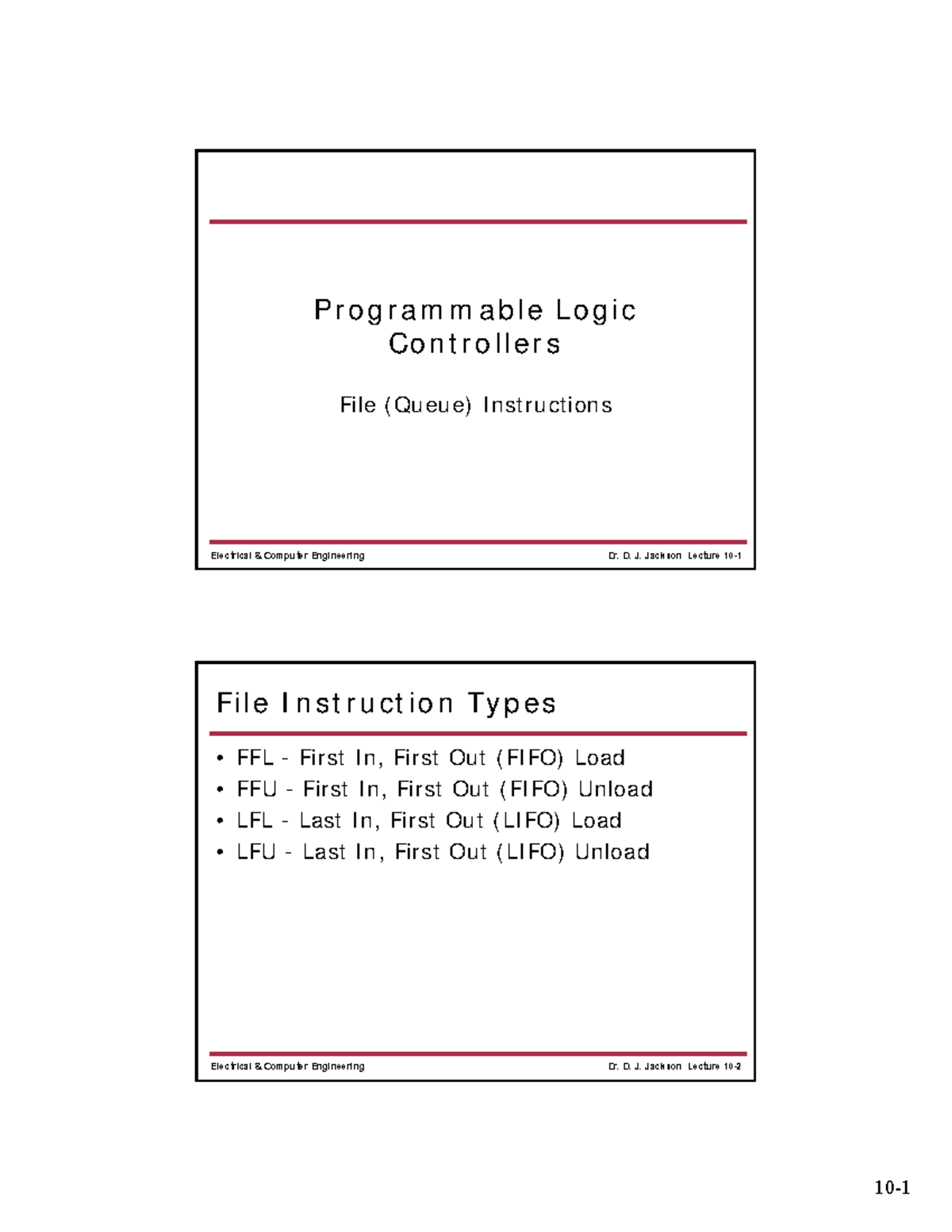 LECT10 - Programmable Logic Design - Electrical & Computer Engineering ...