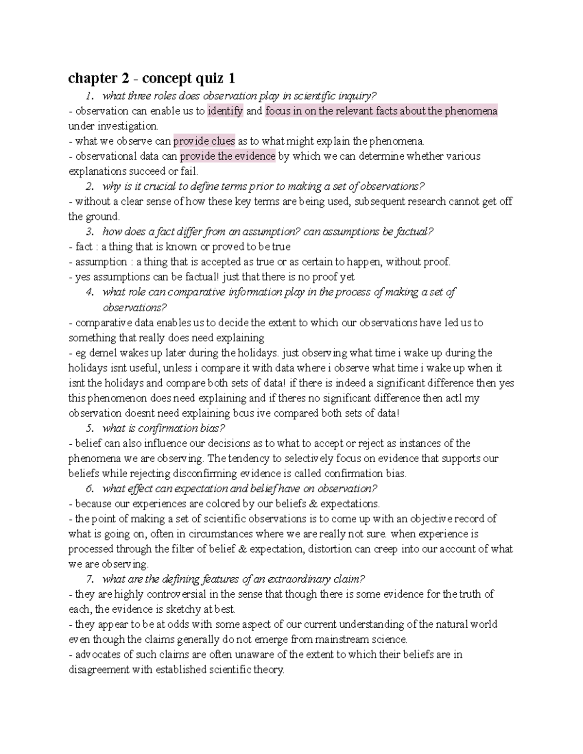 A beginners guide to scientific method - chapter 2 - concept quiz 1 1 ...