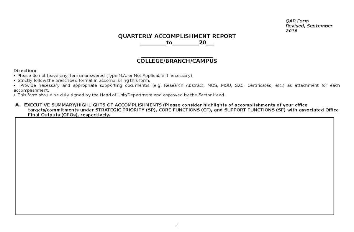 QARForm Academic 2016 09 - QAR Form Revised, September 2016 QUARTERLY ...