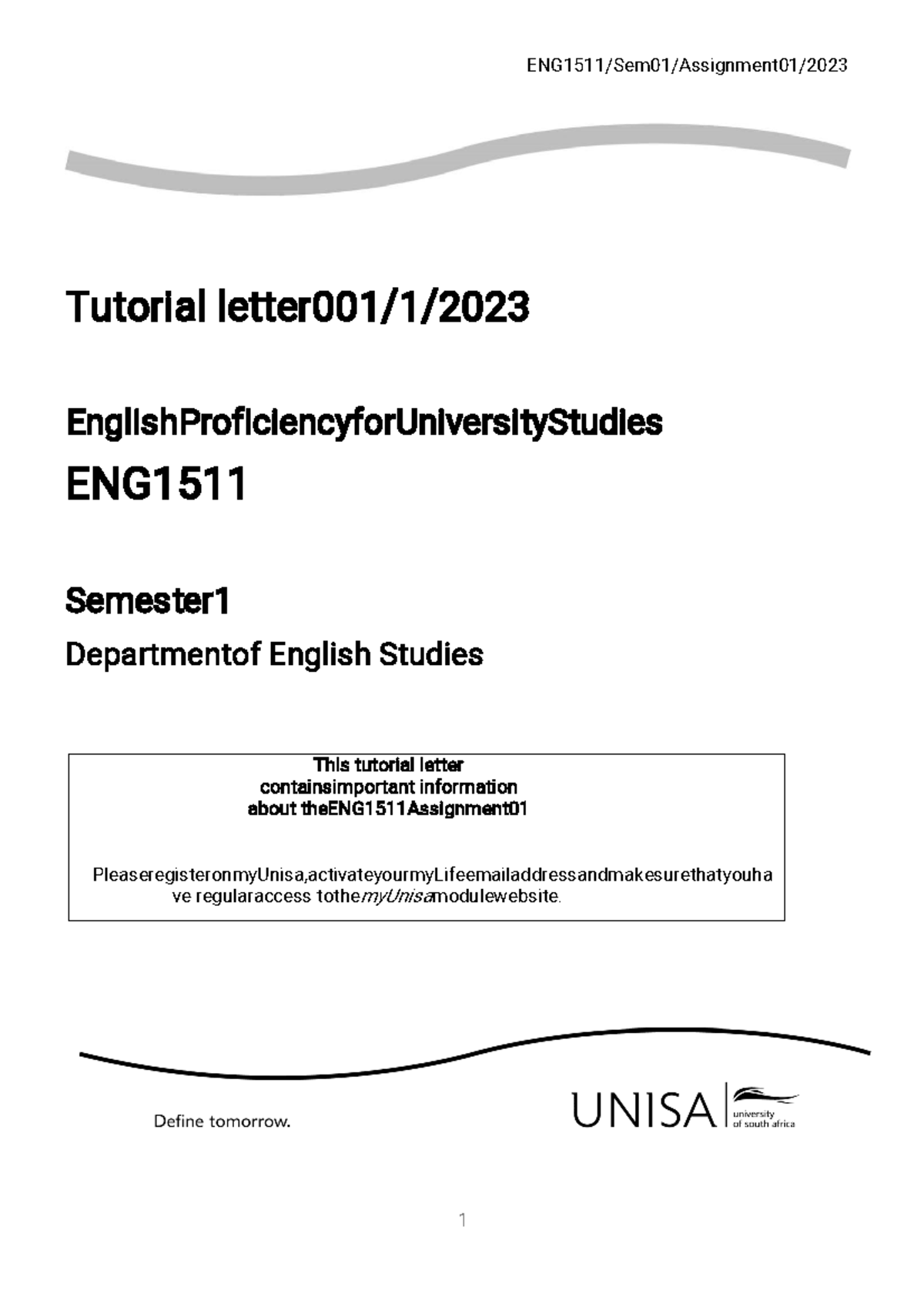 Mat1501 Ass 02 2023 S1 - ENG 1511 /Sem 01 /Assignment 01 / 2023 ...