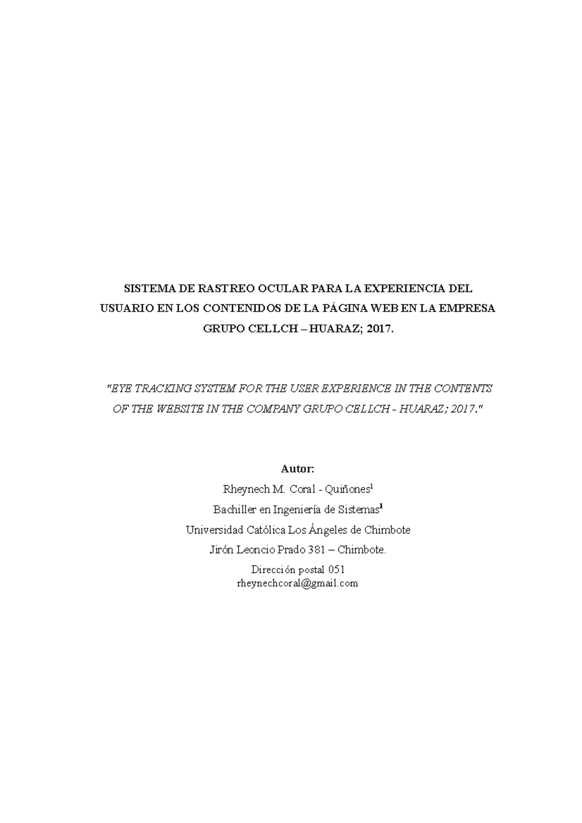 Articulo-Cientifico Rheynech Michael Coral Quiñones - SISTEMA DE ...