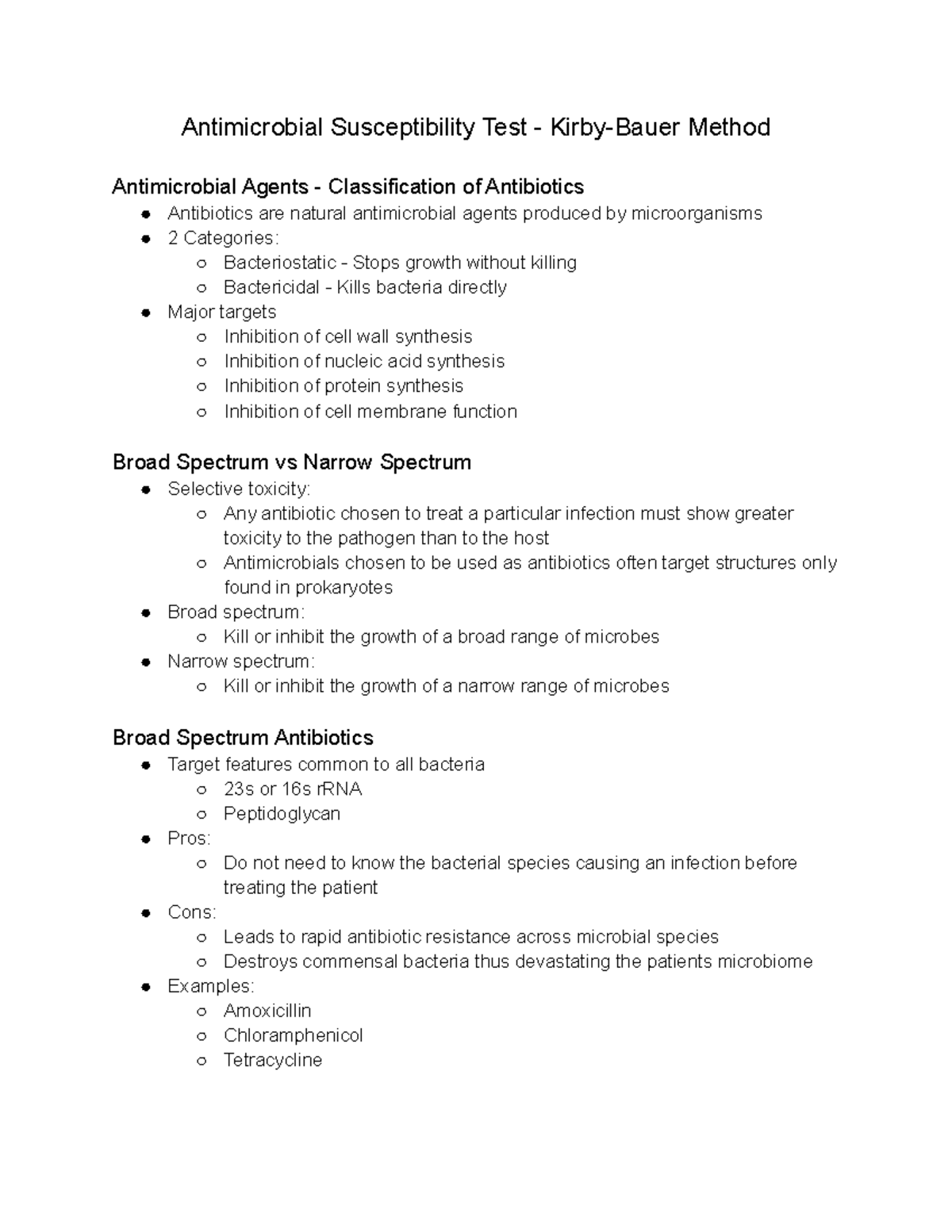 Antimicrobial Susceptibility Test - Kirby-Bauer Method - Antimicrobial ...