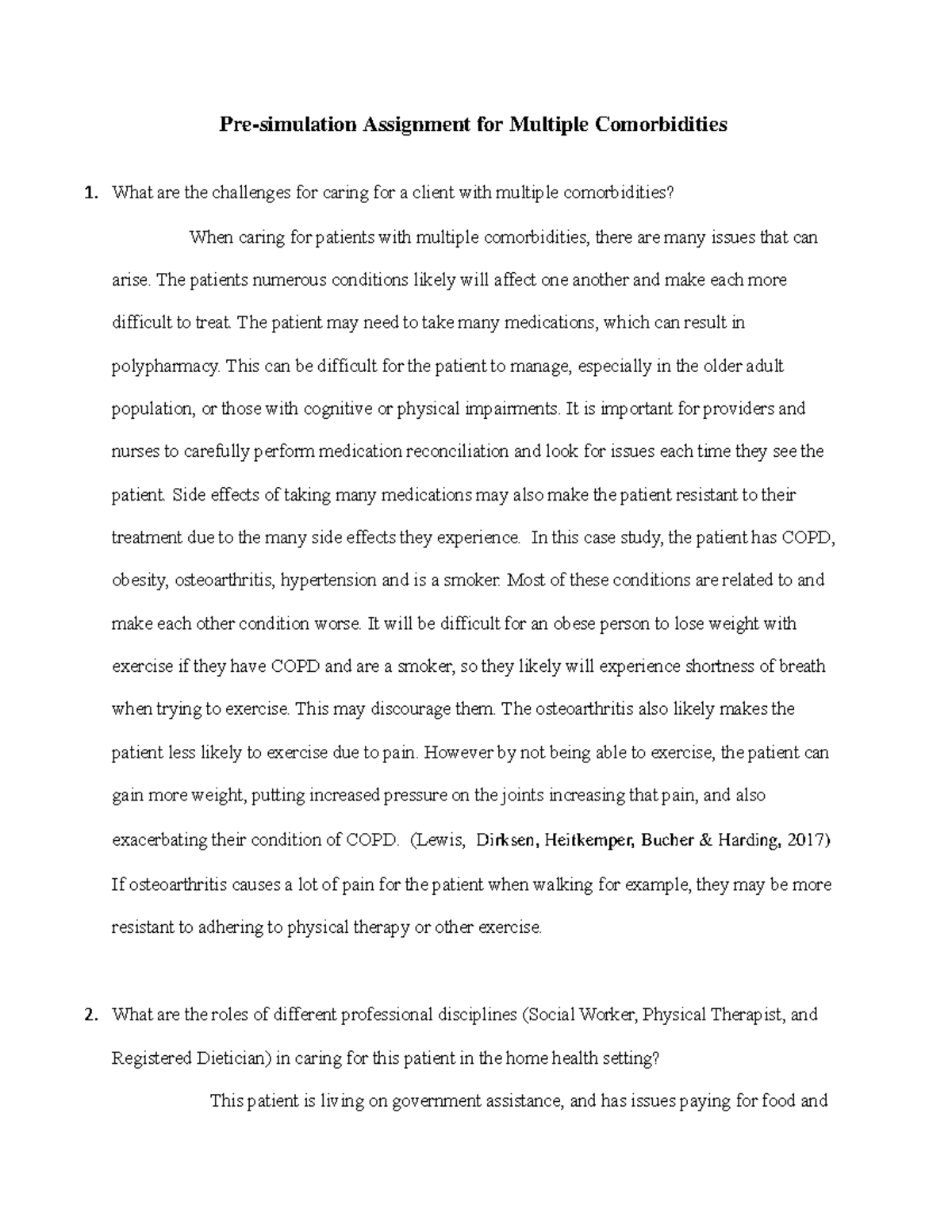 pre simulation assingment nursing nyu - Pre-simulation Assignment for ...