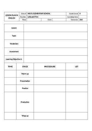 Grade 3 Lesson PLAN - 111 Academic Year in Hsinchu County By ETRC ...