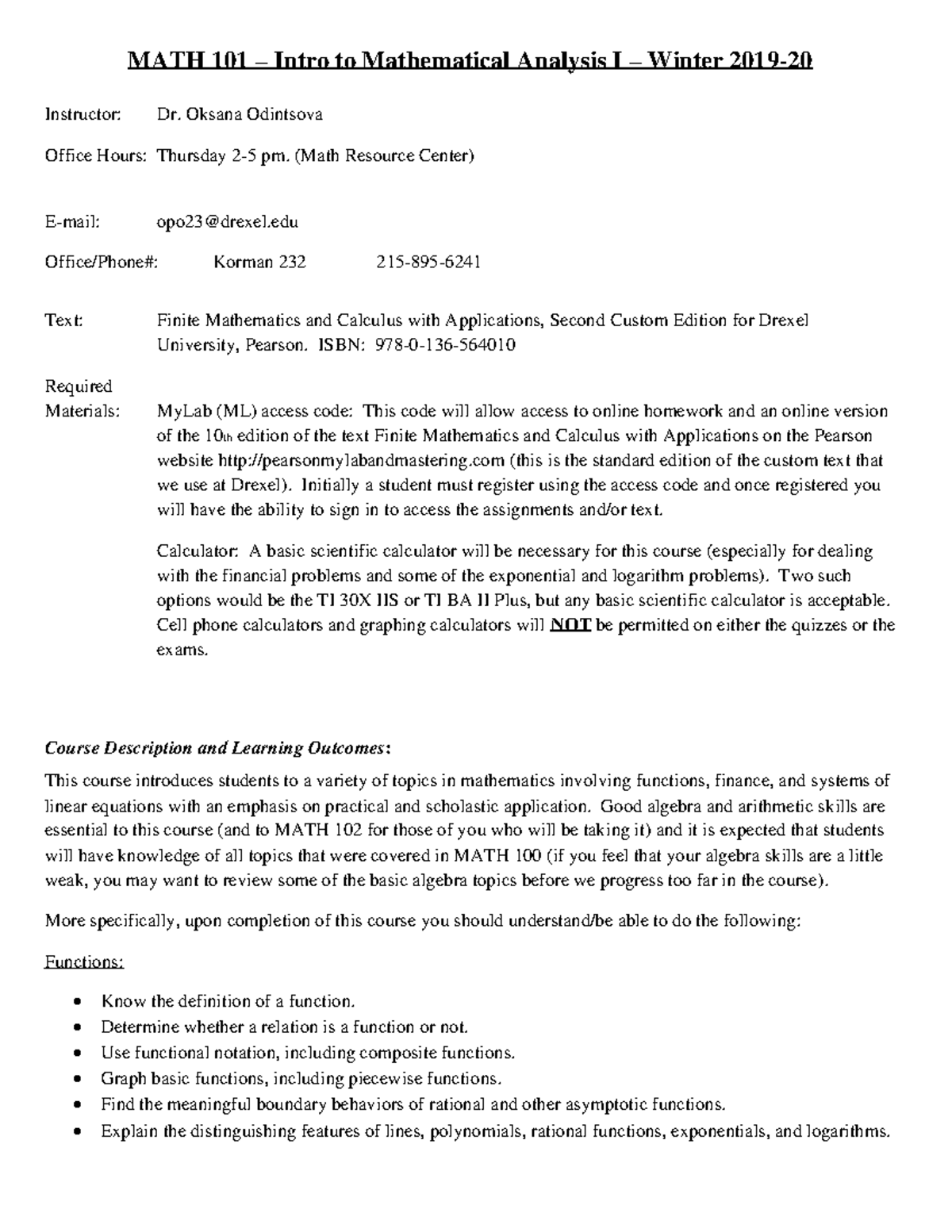 Math 101 Syllabus Winter 2020 syllabus - MATH 101 – Intro to ...