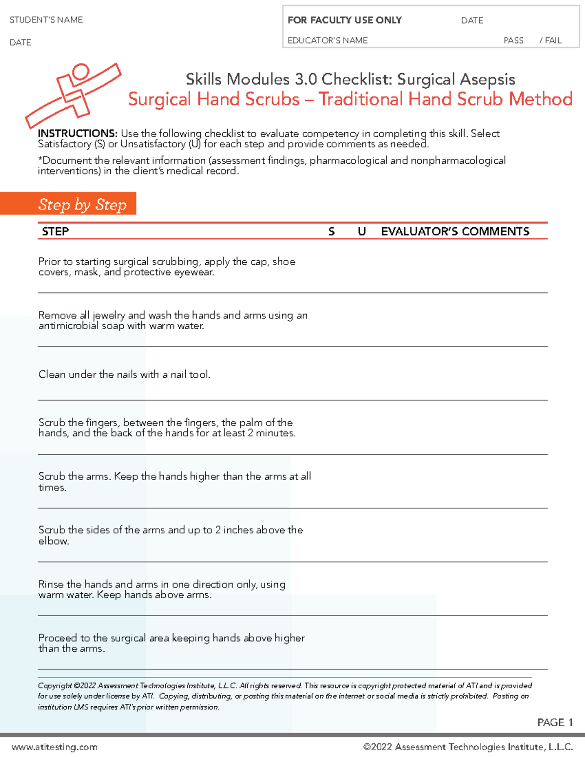 Skills Checklist Surgical Scrub Trad 2024-09-04 02 02 51 - atitesting ...