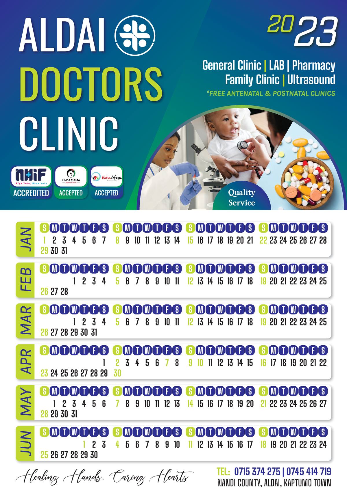 Aldai Clinic- Calendar-2023 - Clinical medicine - Studocu