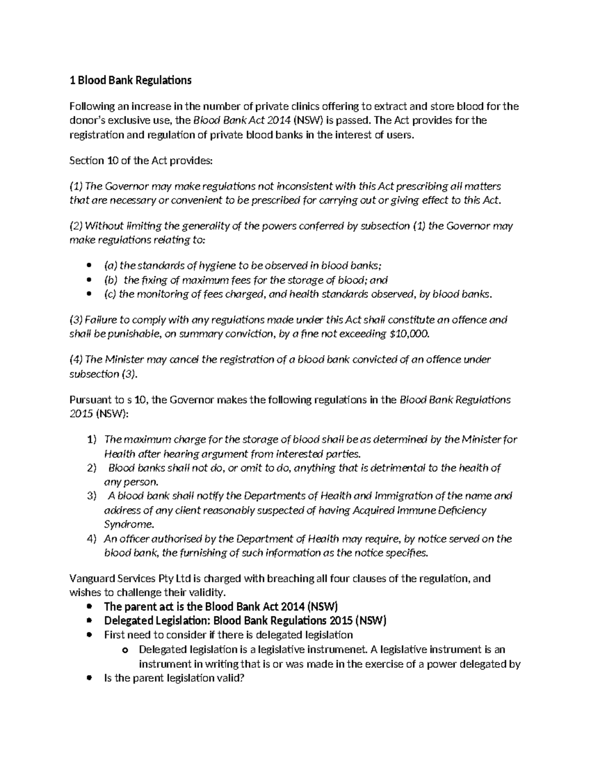 Week-7-Admin - Administrative law weekly notes - 1 Blood Bank ...