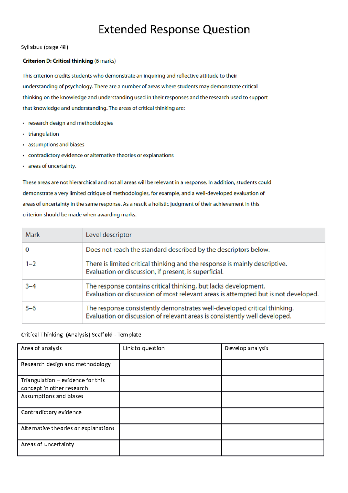 ERQ Analysis - gddgrdfv - Extended Response Question Syllabus (page 48 ...