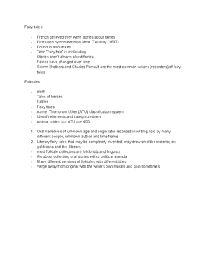 Mythology: interpreting folklore - Functionalism: - Educate - Provide ...