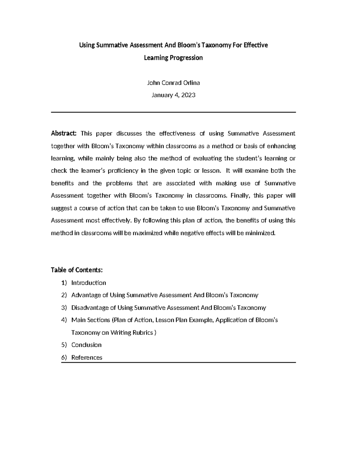 Bloom's Taxonomy Exam question examples - Using Summative Assessment ...