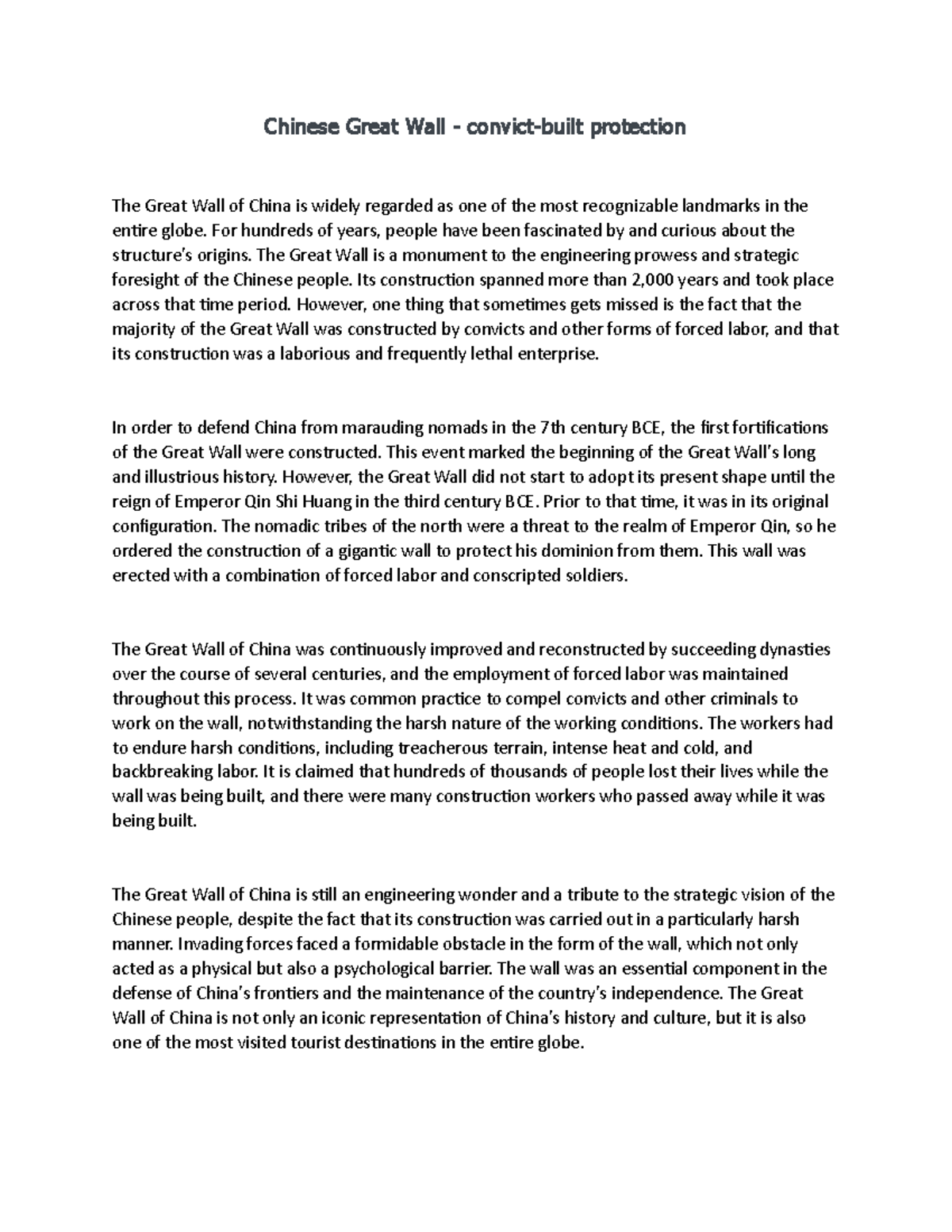 Chinese Great Wall - For hundreds of years, people have been fascinated ...