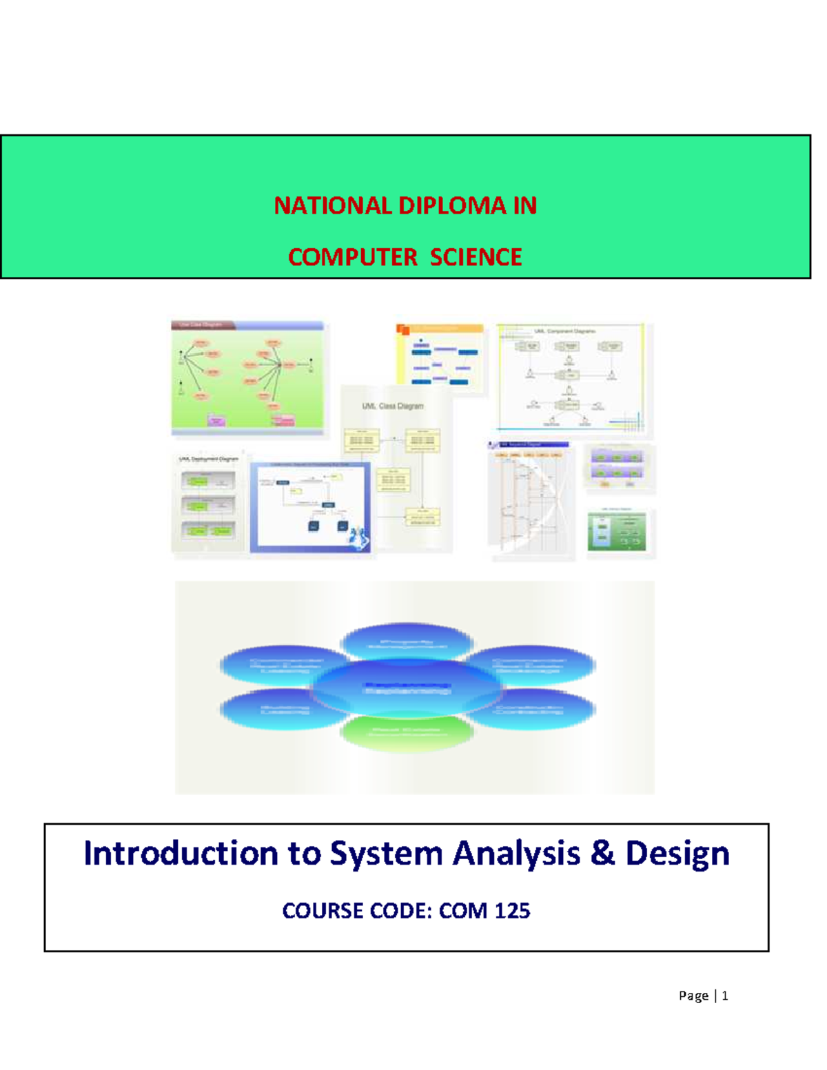 Com 125 intro to system analysis and design practical - NATIONAL ...